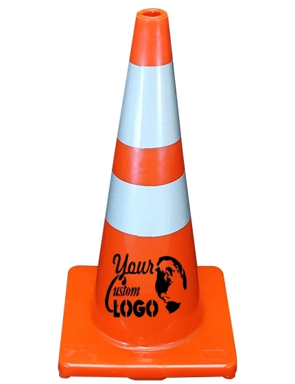 28" Economy Traffic Cones | CE28RC64-CONE LOGO | TrafficCones.com