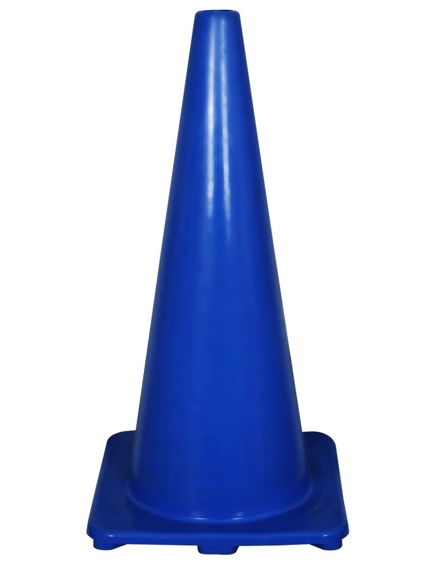 solid blue 28 inch 5 lb economy cone | CEB28 | TrafficCones.com