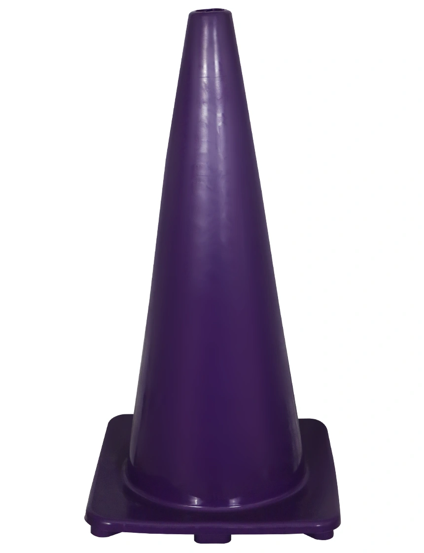 solid purple 28 inch 5 lb economy cone | CEP28 | TrafficCones.com