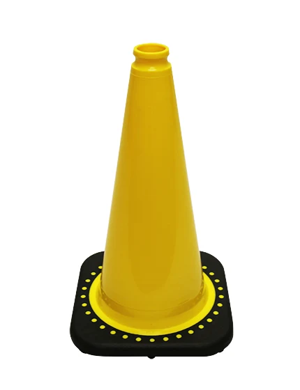 yellow 18 inch black base cone | CRY18 | TrafficCones.com