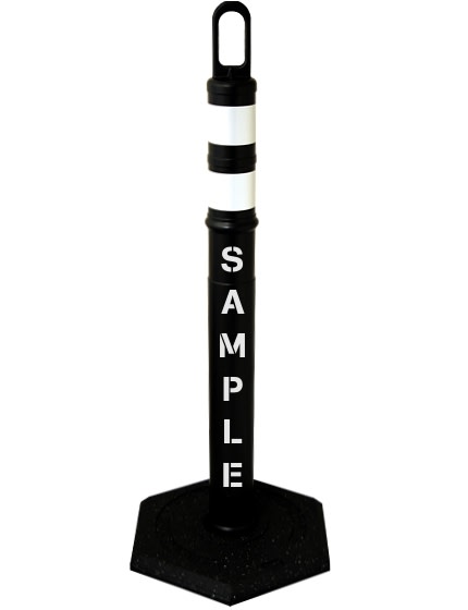 42 inch black looper tube with two 3 inch reflective collars custom ...
