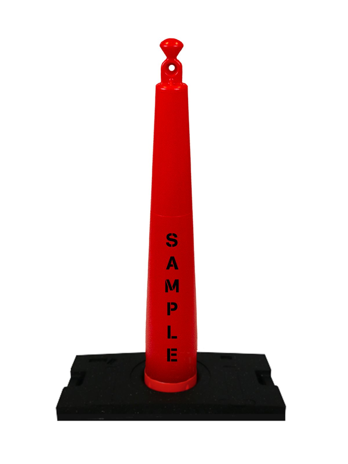 42 inch grabber cone with 30 lb recycled rubber base with custom ...