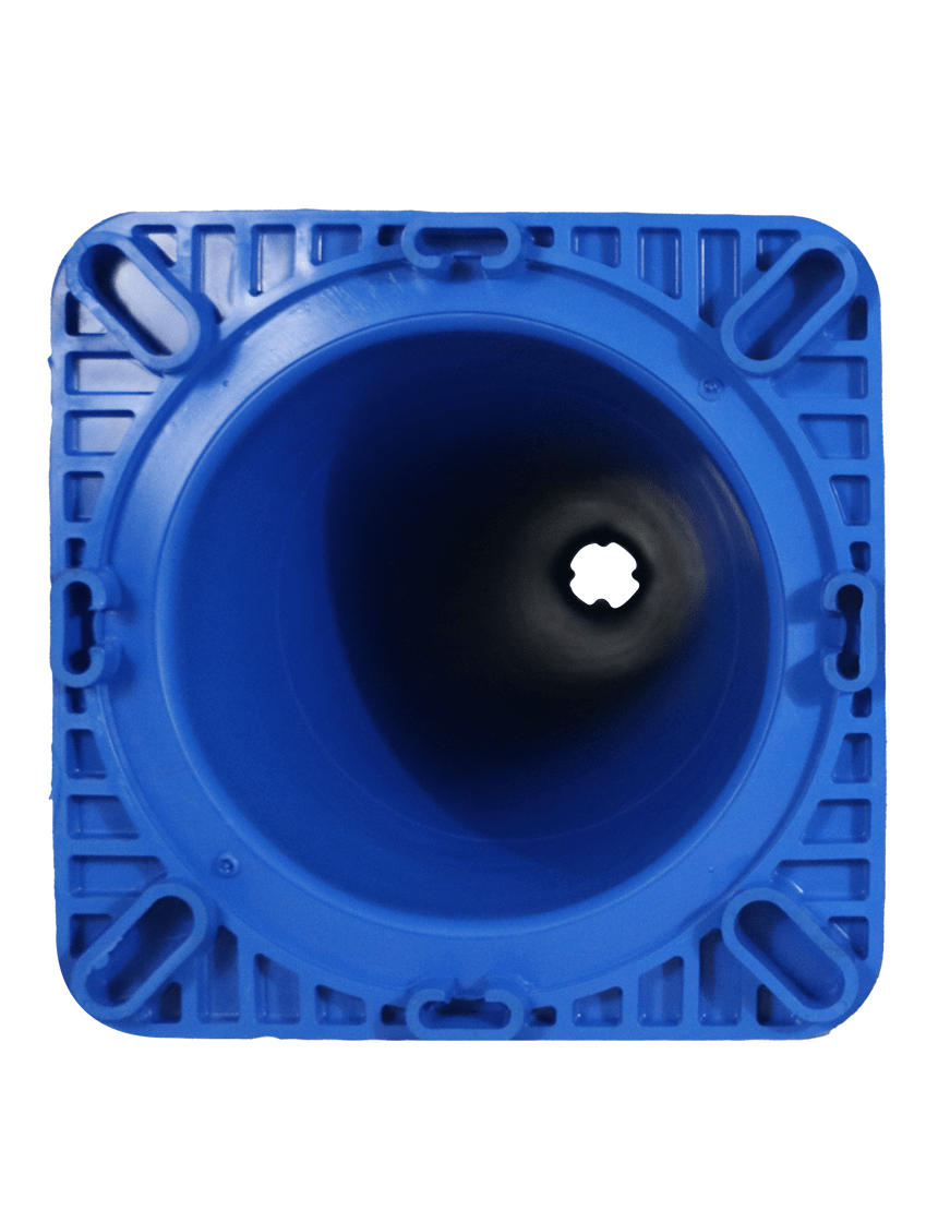 solid blue 28 inch 5 lbs economy cone with 6 inch reflective collar and ...