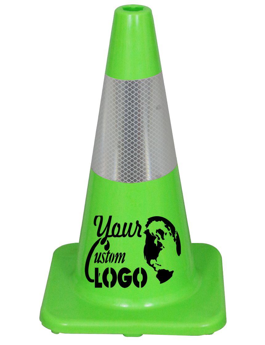 18" Economy Traffic Cones | CEL18RC6-CONE LOGO | TrafficCones.com