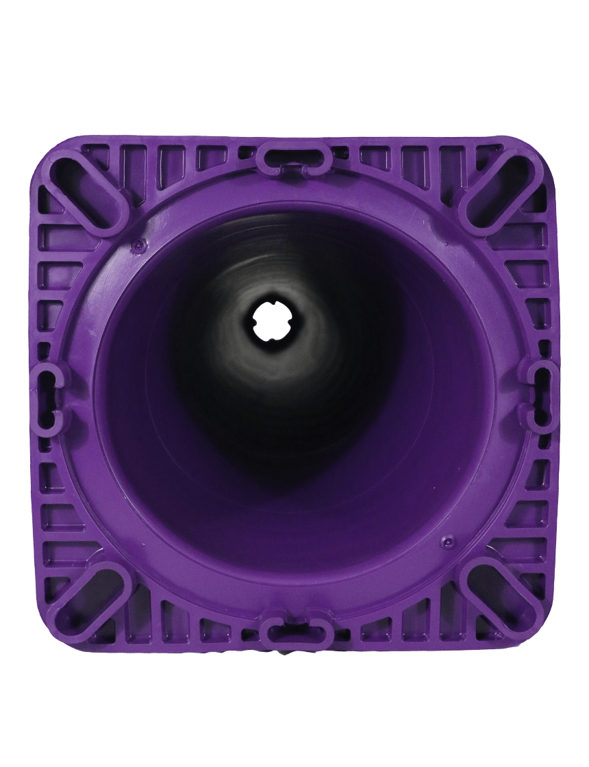 solid purple 28 inch 5 lbs economy cone with custom stencil | CEP28S ...