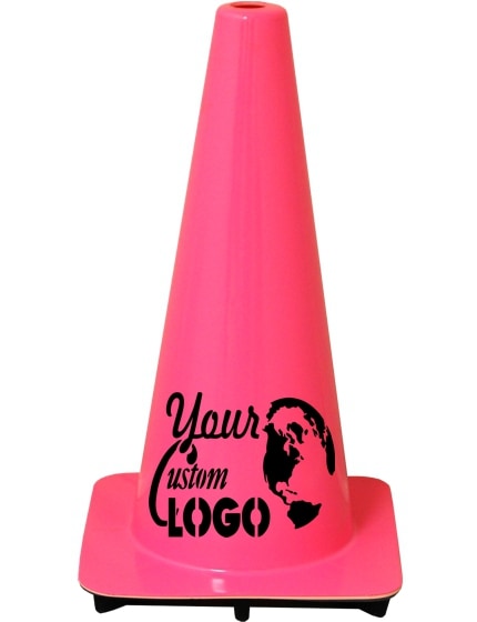 18 inch Orange Plastic Traffic Cones | CP18-CONE LOGO | TrafficCones.com