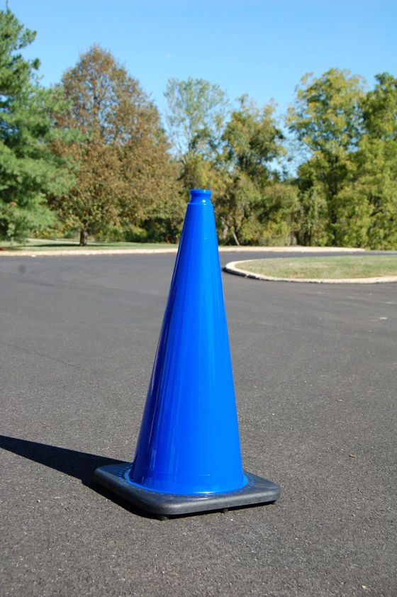 28 inch blue 7 lbs traffic cone | CRB28S | TrafficCones.com