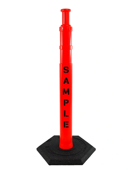 Flat Top Delineator Tubes - Delineator Post | TP42-12-S | TrafficCones.com