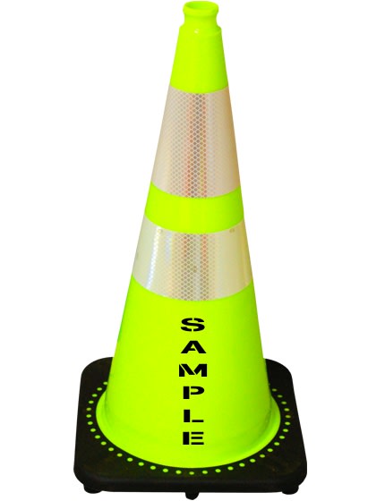lime 28 inch 7 lbs black base cone 6 inch and 4 inch reflective collar ...