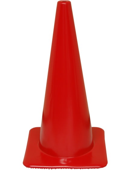 red 28 inch 7 lbs flow molded traffic cone | CFR28 | TrafficCones.com