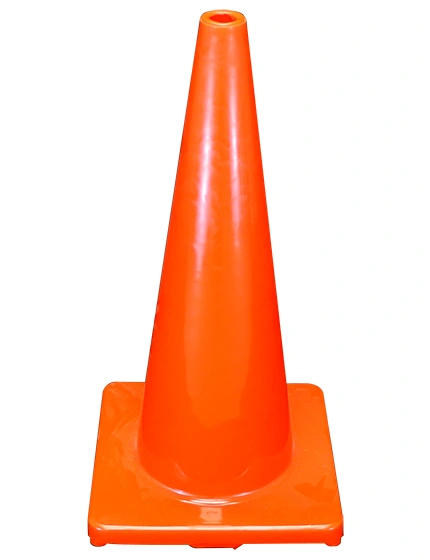 solid orange 28 inch 5 lbs economy cone | CE28 | TrafficCones.com